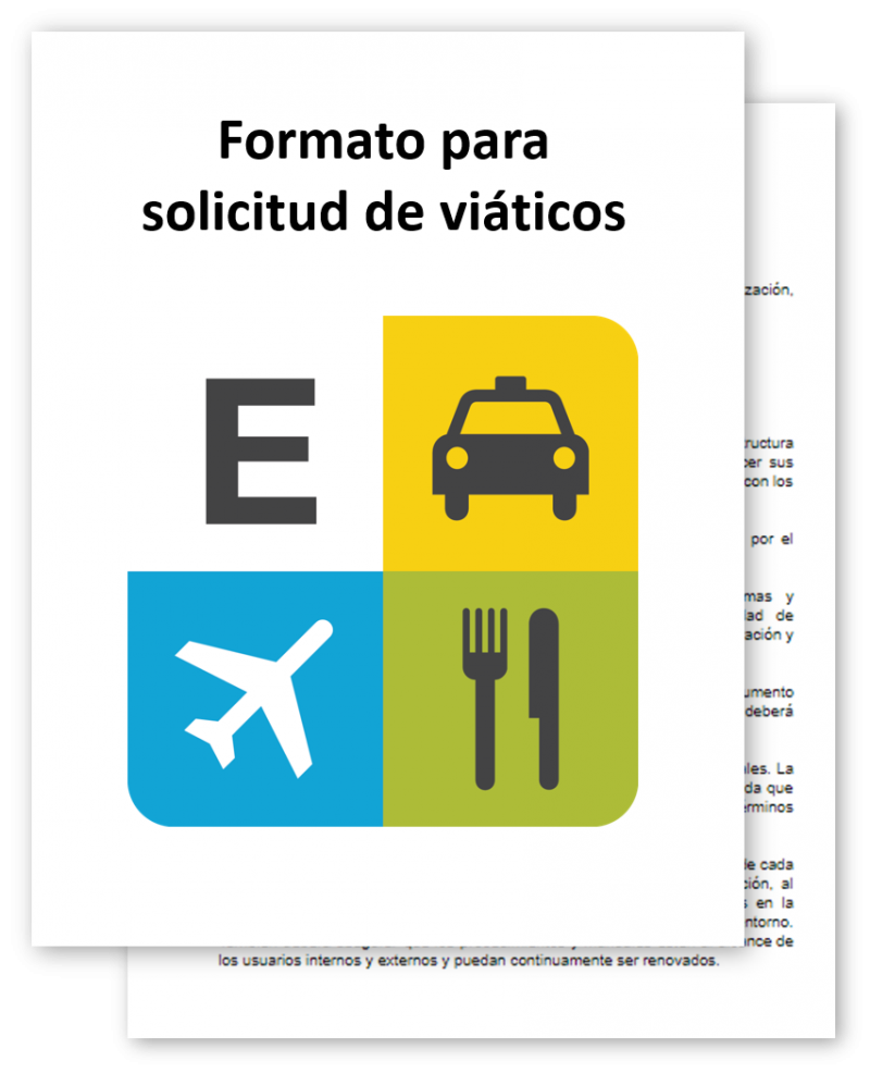 Formato para solicitud de viáticos