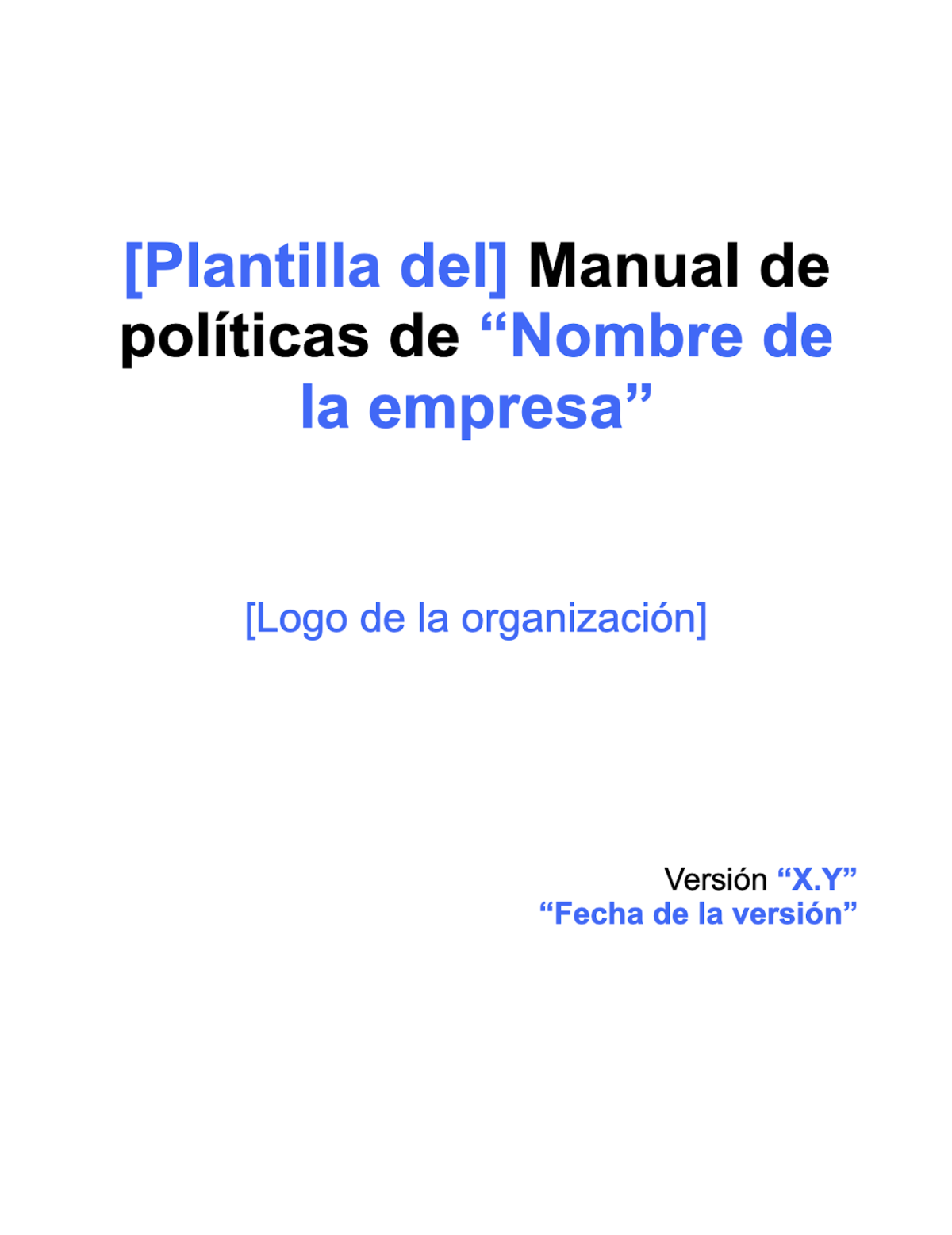 Plantilla para Crear Manual de Procedimientos Plantilla para Crear Manual de Procedimientos