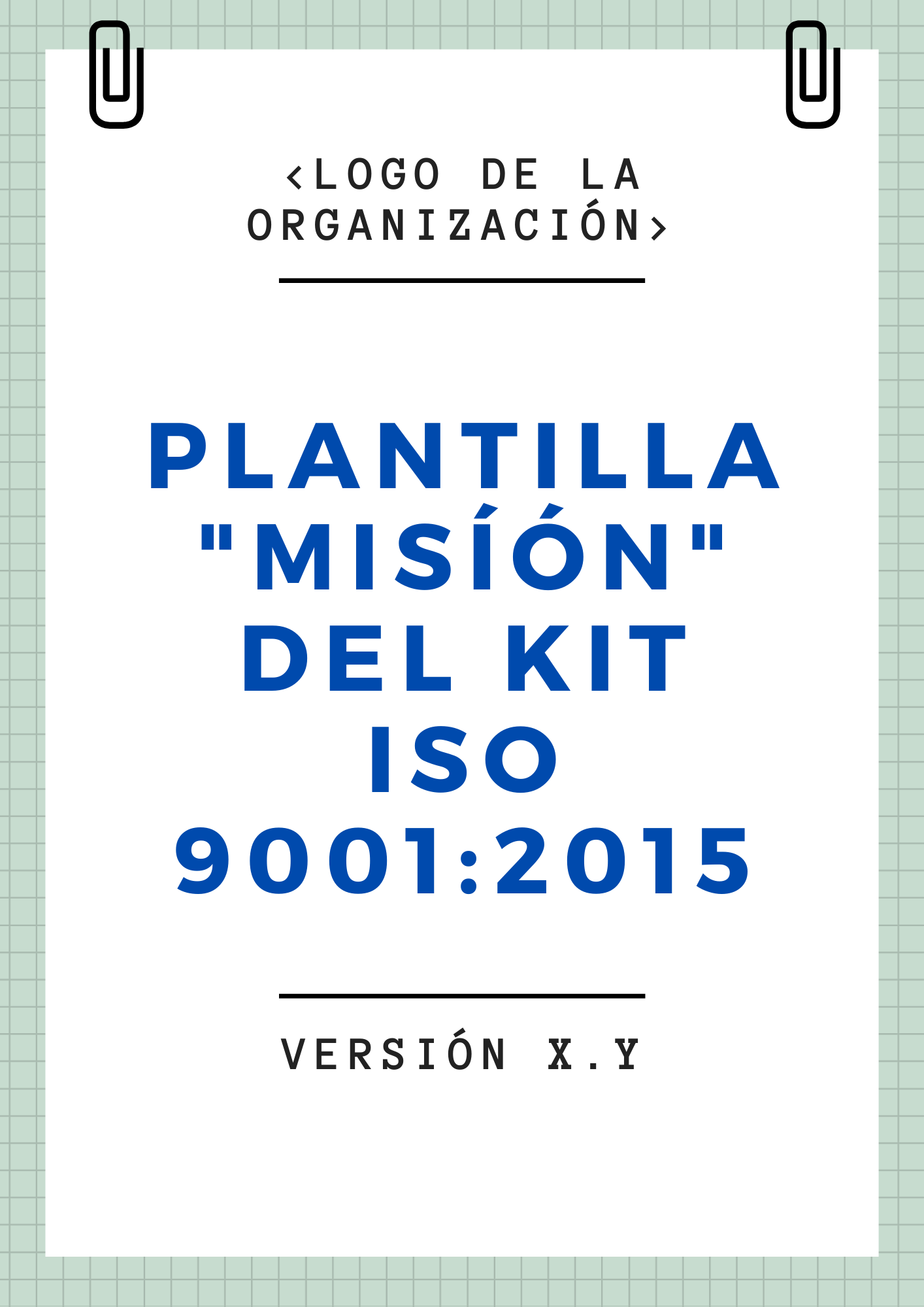 Kit de plantillas ISO 9001:2015 - Softgrade