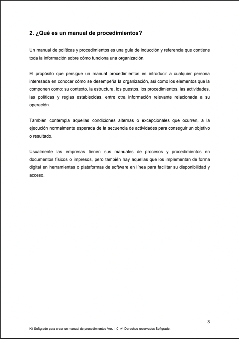 Plantilla Manual de Procedimientos