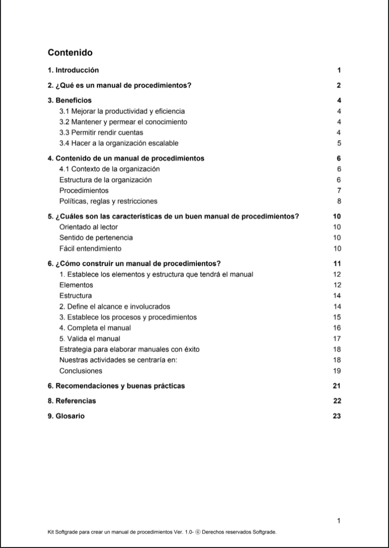 Plantilla Manual de Procedimientos